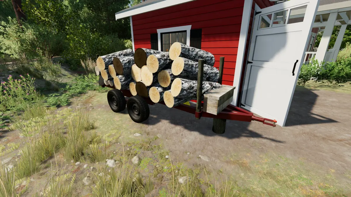 FS22 OLD HOMEMADE STYLE LOG TRAILER - Forbidden Mods - einfach verboten gut