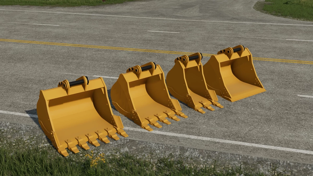 FS22 40-60 TON EXCAVATOR BUCKET PACK - Forbidden Mods - einfach ...