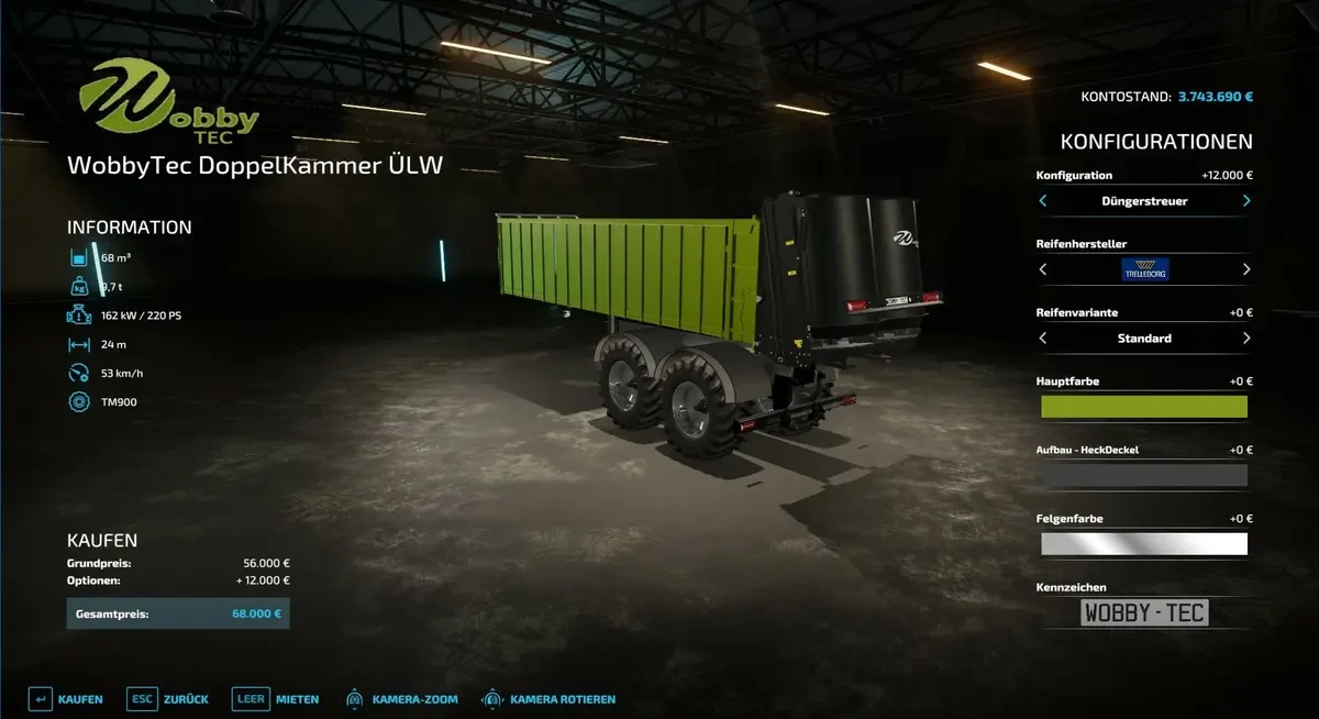LS22 | Multi SaddleTrac Trailer mit DoppelKammer Überladewagen - für ...