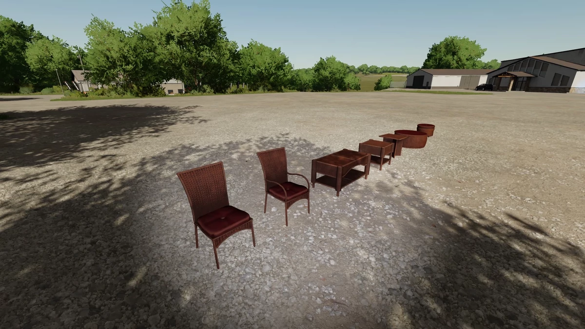 FS22 WICKER PATIO SET - Forbidden Mods - einfach verboten gut