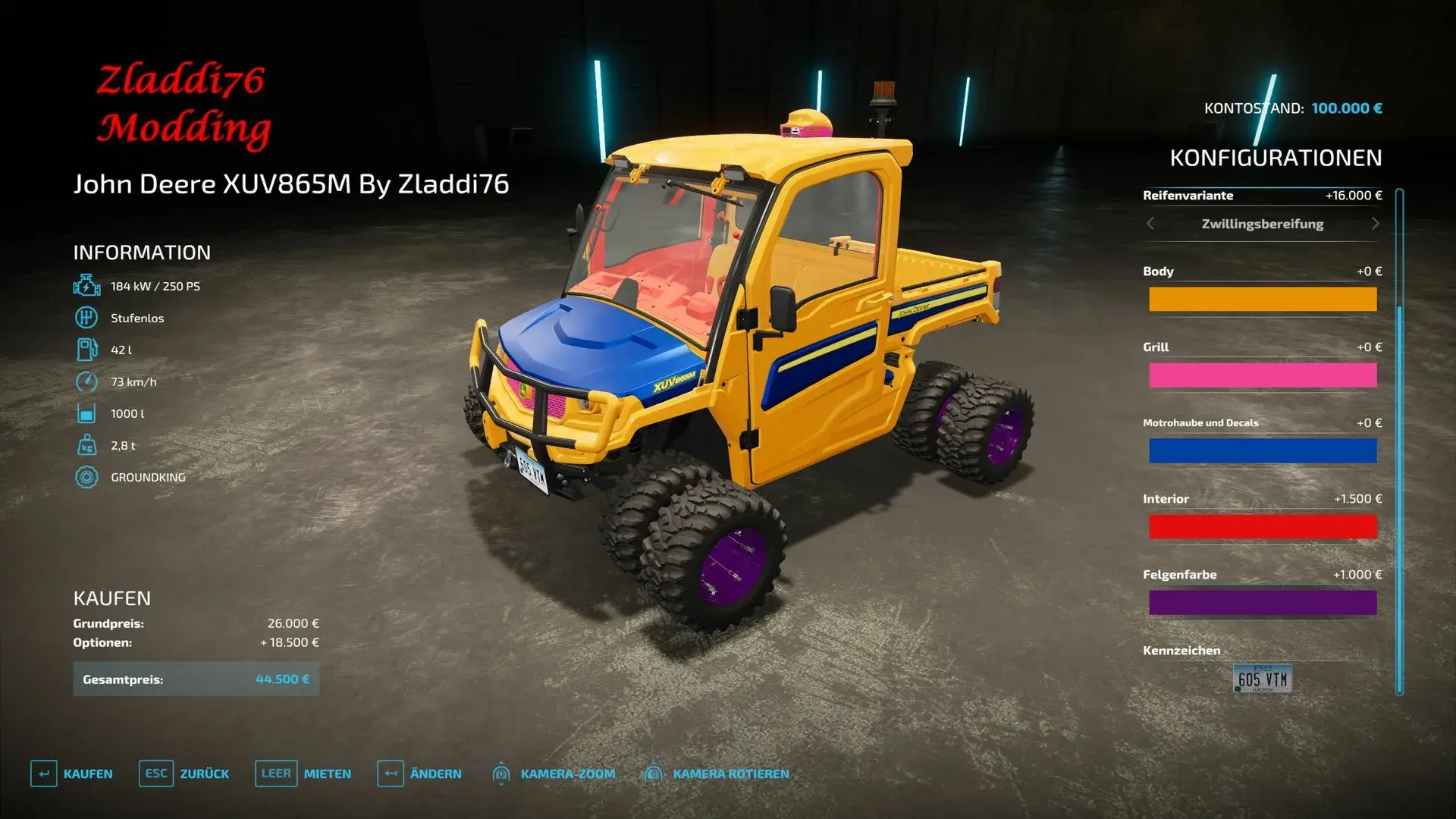John Deere Xuv865M By Zladdi76 - Forbidden Mods - einfach verboten gut