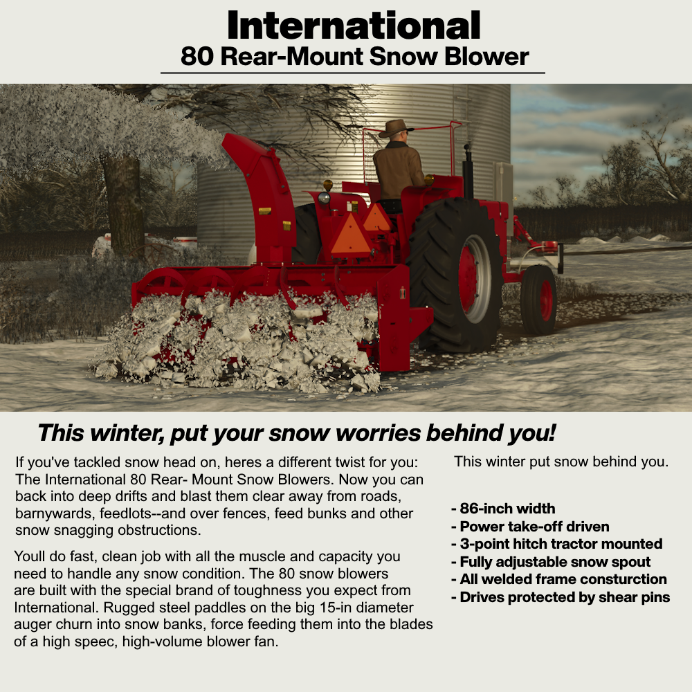 International 80 Snow Blower - Forbidden Mods - einfach verboten gut